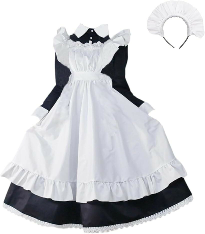 バリエーションコード : 2bjk808222商品コード2bjk8w9lf8商品名メイド服 3点セット 長袖 ロング丈 ワンピース エプロン カチューシャ ロリータ コスプレ 衣装 仮装 Mブランドルナリサイズ等M・クラシカルなデザインで落...