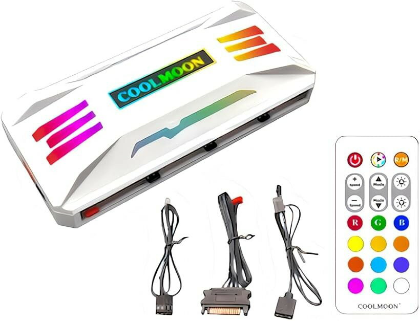 バリエーションコード : 2bjlj42dwf商品コード2bjljisyys商品名LED ARGB 5v 3pin ファンハブ コントローラー リモコン 色変更可能 ファン回転速度変更可能 ファンコントローラー ホワイトブランドCOOLMO...