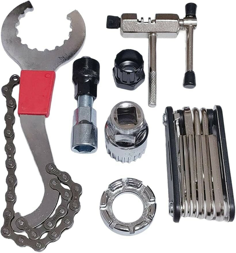 バリエーションコード : 2b9hphjpqp商品コード2b9hgsrotv商品名自転車用 工具セット マルチ ツール 六角レンチ 工具 修理キット チェーンカッター ボトムブラケット スプロケット 7点 セット タイプDブランドFUKUM...