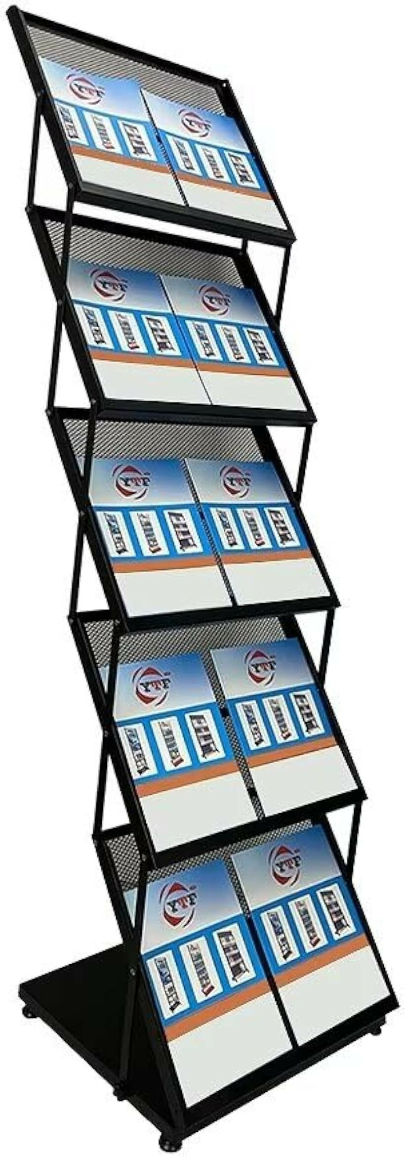 バリエーションコード : 2b90tui18y商品コード2b90rccyt6商品名マガジンラック パンフレットスタンド 5段 折りたたみ式 新聞スタンド カタログスタンド 文学ディスプレイスタンド スリム 大容量 スチール 雑誌ラック 展示...