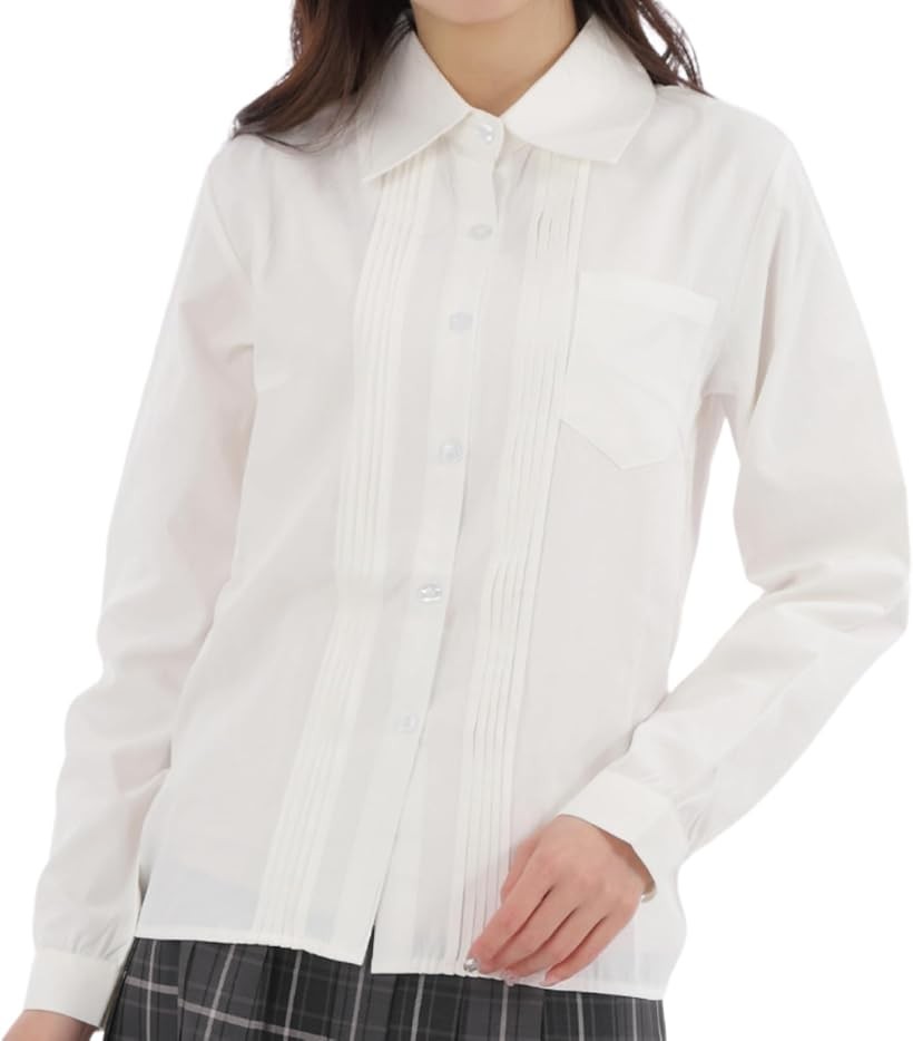バリエーションコード : 2b91ry28qh商品コード2b91rhs3f9商品名スクールブラウス 制服 エレガント 女子 オルガン プリーツ ポケット付 シャツ e327ブランドEizaカラー長袖サイズ等S胸元にオルガンプリーツが施され、...