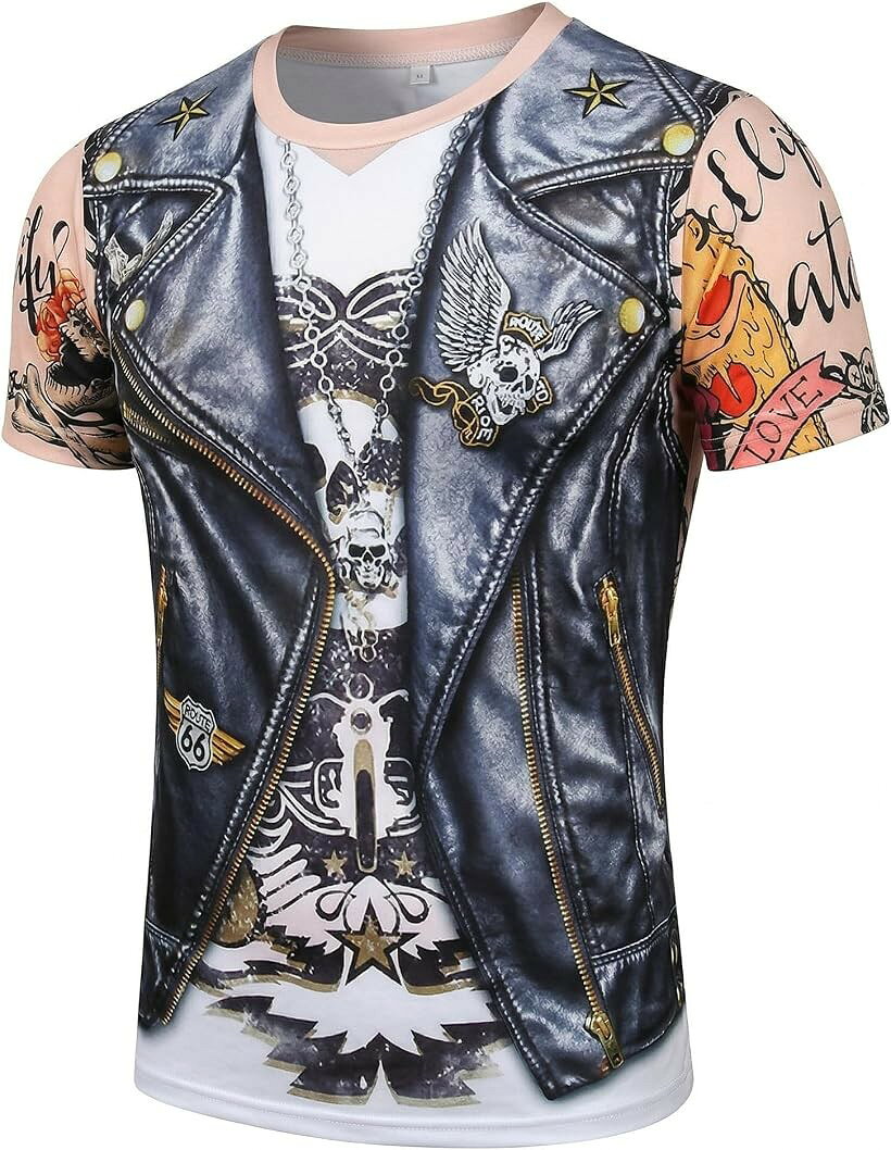 バリエーションコード : 2b9s0wn1wl商品コード2b9s2jq8ln商品名刺青 タトゥー 筋肉 マッチョ Tシャツ だまし絵 リアル おもしろ 3Dプリント アウトロー 革ジャン コスプレ ハロウィン 仮装 衣装 メンズブランドHo...