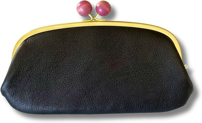 バリエーションコード : 2b9syfponn商品コード2b9sy5uf03商品名がま口 長財布 本革 親子がま口 日本製 革 財布 レディース 木玉 小銭入れ 仕切り 大容量 シンプルブランドASIAN ZACCAカラーブラック素材：本革...
