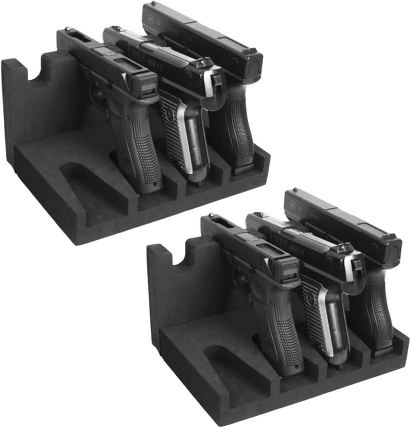 バリエーションコード : 2bu5g6v2hc商品コード2butt2c4xd商品名互換品 ハンドガン モデルガン スタンド 4丁 ガンラック ディスプレイ ケース 軽量 EVA素材ブランドIMPACTオンラインカラーブラックサイズ等4丁x2...