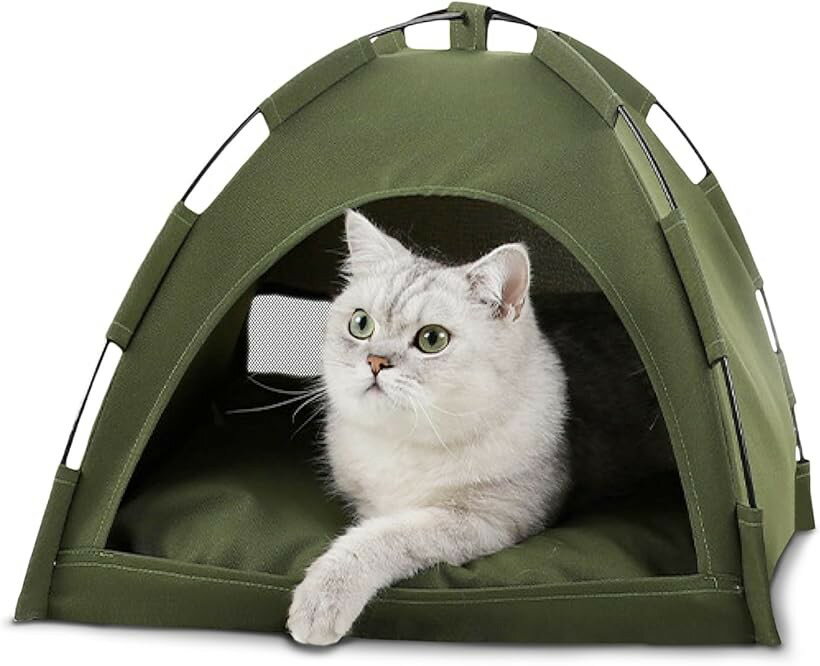 バリエーションコード : 2buuk6pugq商品コード2buuk4nw9j商品名猫 ハウス キャットハウス アウトドア ドーム型 テント型ブランドMary＆Ruryカラーグリーンサイズ等小「40cmx40cm」「アーチ型テント」アウトドア...