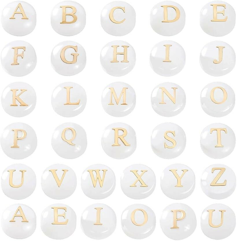 商品コード2bukyjg94u商品名アルファベットビーズ 32個セット A～Z 文字ビーズキット フラットラウンド スペーサービーズ ゴールド エナメル DIY イヤリング ブレスレット ネックレス用 ハンドメイドアクセサリーブランドPH ...