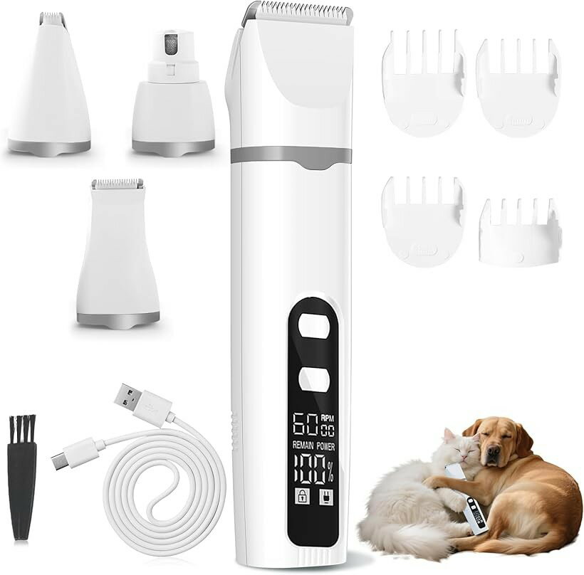 バリエーションコード : 2budhiwwdp商品コード2budfn3kxp商品名ペット用バリカン 犬 バリカン 猫 爪切り 肉球 足裏 顔周り お尻周 全身 トリミング 静音 LCDディスプレー付き 二段階調整 軽量 USB充電式 コード...