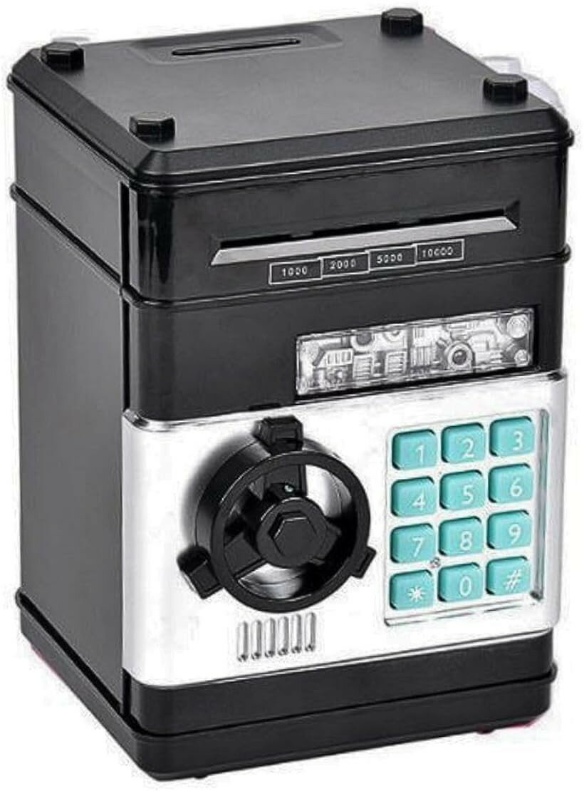 商品コード2bu0poxykq商品名貯金箱 ダイヤルロック式 ATM型 金庫 お札 小銭対応 自動収納 セキュリティ付き プレゼント 子供向け 面白雑貨ブランドSolvantaカラーブラック x シルバーサイズ等13.5 x 13.5 x ...