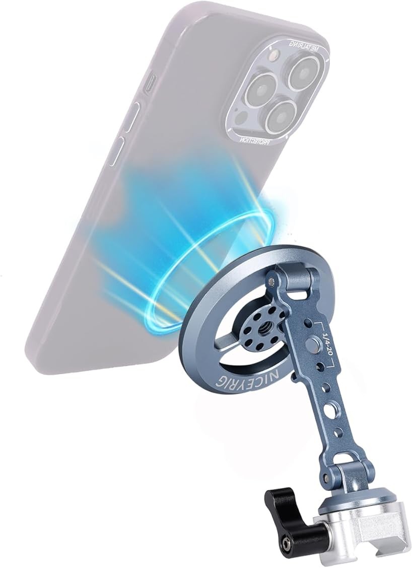 バリエーションコード : 2buoxt8p1x商品コード2buoxtcg1i商品名MagSafe対応 マグネット式スマホホルダー 三脚 アタッチメント N52超強力磁石 360°回転 1/4ネジ穴 コールドシュー付き 折りたたみ式 スマホス...