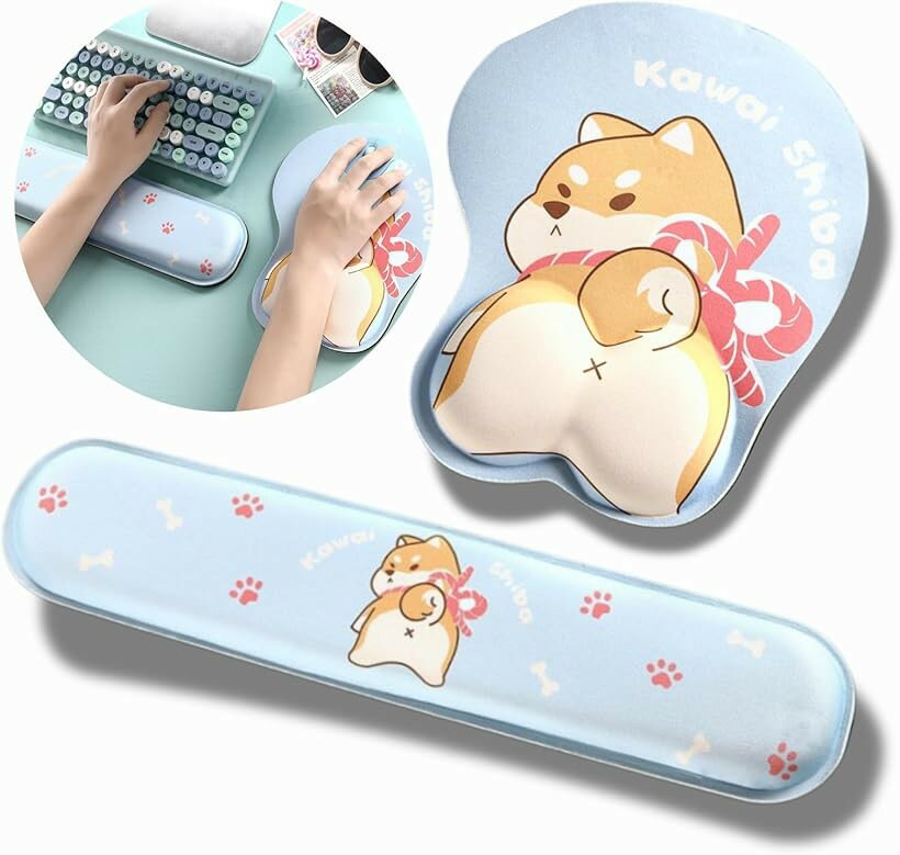 バリエーションコード : 2bulfvf5qo商品コード2bulfnq813商品名マウスパッド 可愛い リストレスト 柴犬 手首 パームレスト クッションブランドMeilleur Choixカラー2点セット「快適操作の人間工学設計」 人間工...