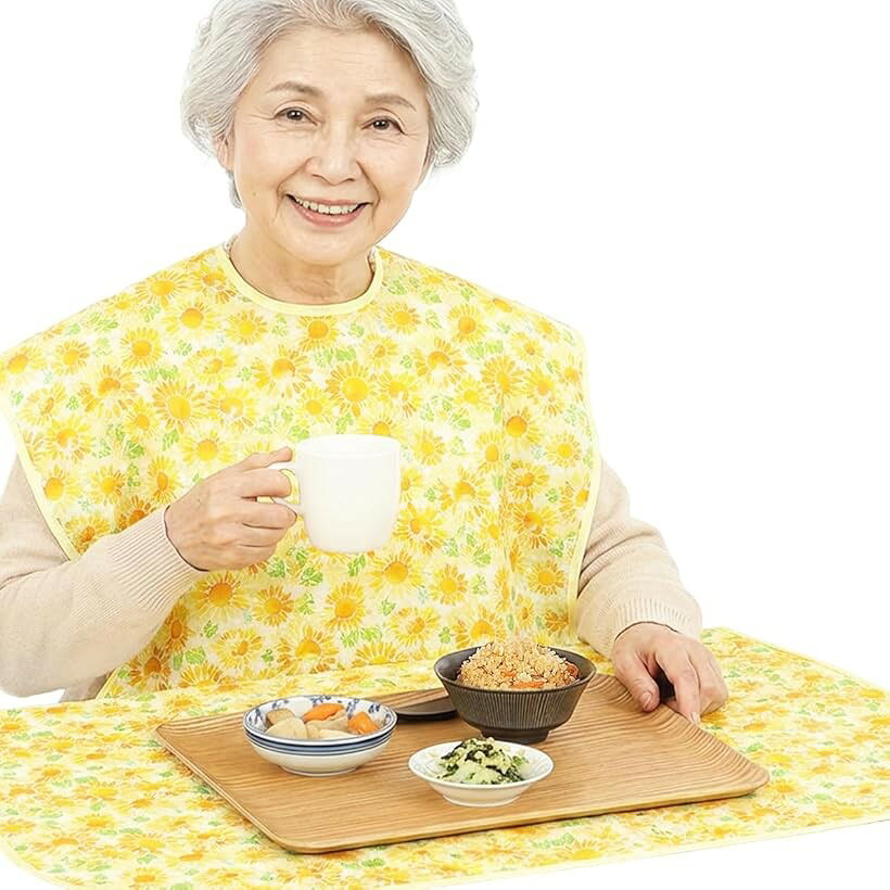 バリエーションコード : 2br9nnn0x6商品コード2br9nwxu5k商品名介護用エプロン お食事用エプロン 服も床も汚さない テーブルに掛けられる ワイドサイズ 高齢者 大人 シニア 介助 洗える 洗濯可 防水 かわいい 食べこぼし...
