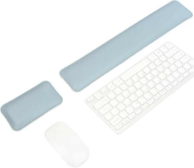 バリエーションコード : 2br10x2ytp商品コード2br101hg4c商品名リストレスト キーボードパッド キーボードクッション マウスパッド マウスクッション レザー セットブランドレタヤカラー水色xシルバー「低反発クッション採用」...