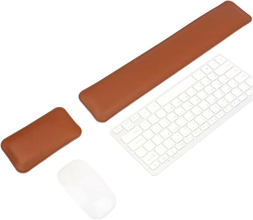 バリエーションコード : 2br10x2ytp商品コード2br101uhio商品名リストレスト キーボードパッド キーボードクッション マウスパッド マウスクッション レザー セットブランドレタヤカラーブラウンxグレー「低反発クッション採用...