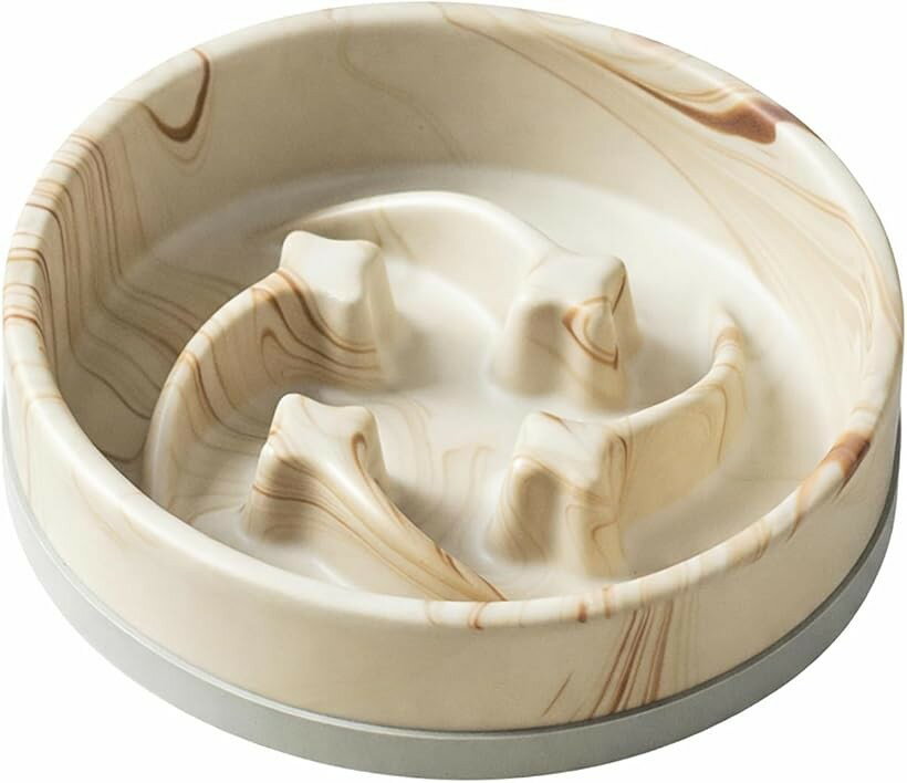 バリエーションコード : 2brqvys9th商品コード2brqvhtd22商品名早食い防止 フードボウル 陶器 犬 猫 ペット 食器 えさ皿 スローフィーダー 健康管理 滑り止め シリコンカバー付き 小型犬 中型犬ブランドPawspick...