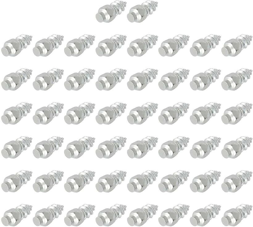 バリエーションコード : 2brl6yfnh9商品コード2brl6k6q3d商品名靴底用 タイヤ 滑り止め スパイクビス 後付け スパイクピン 50本入り 雪道 凍結 アイスバーン 転倒防止 渓流釣り 磯釣り 登山 車 バイク 自転車 アウ...