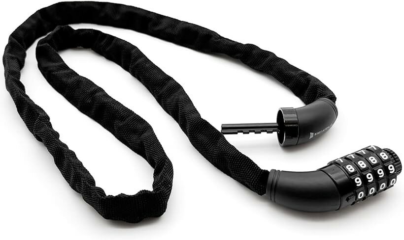 バリエーションコード : 2brdvx2qgc商品コード2b9pu0wpw8商品名チェーンロック 長さ130cm 4ケタダイヤル式 チェーン太さ3.5mm 370g 自転車 コンフォートモデル・ブラックブランドBike Safety Lab...