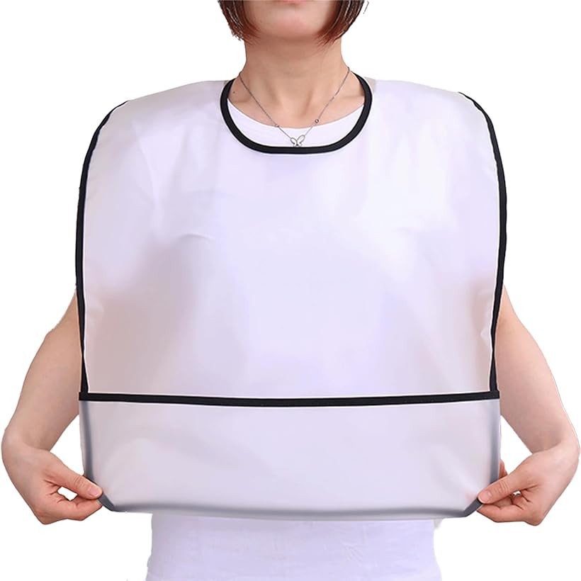 商品コード2brd0yptqp商品名介護用エプロン 防水タイプ 洗える 繰り返し使える ポケット付き よだれかけ 大人用 食事汚れをしっかりガード 介護エプロン 高齢者 在宅 施設ブランドAlpha Depotカラーホワイト「食べこぼしを、...