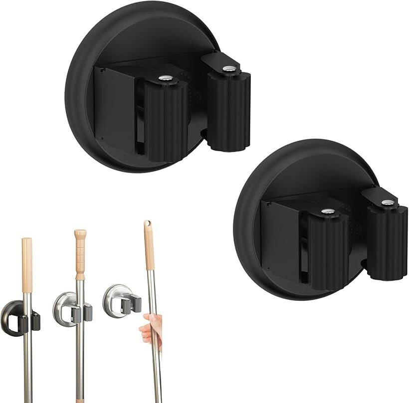 商品コード2bkfdirdf4商品名Life2 キク モップホルダー 2個セット 壁掛け ほうきホルダー 掃除用具収納 吸盤式 滑り止め 掃除道具収納ブランドlife2キクカラーブラックサイズ等約6.5x5x3.8cm掃除用品をすっきり収納...