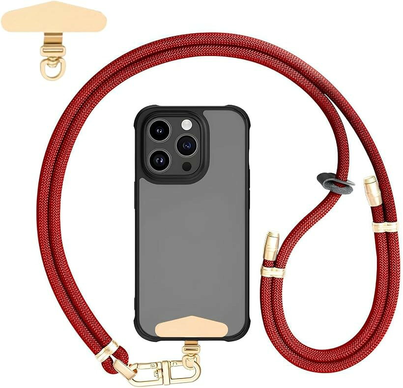 バリエーションコード : 2brcq0ujus商品コード2brcqtj9o8商品名スマホショルダー スマホストラップ 1本 首掛け 斜め掛け 長さ調整 160cm 8mm 携帯ストラップブランドNYANDELMOカラーレッド/ゴールドサイズ...