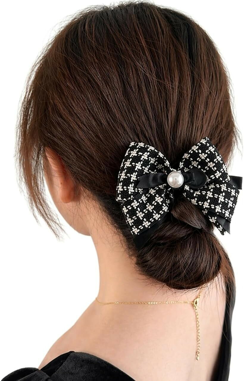 商品コード2brl8opn1x商品名ヘアクリップ リボン パール バンスクリップ 大きめ 結婚式 ヘアゴム ヘアアクセ まとめ髪 お団子 ヘアクリップ ジッケピン 黒 シンプル ヘアアレンジ ヘアアクセサリー バレッタブランドBEYANEカ...