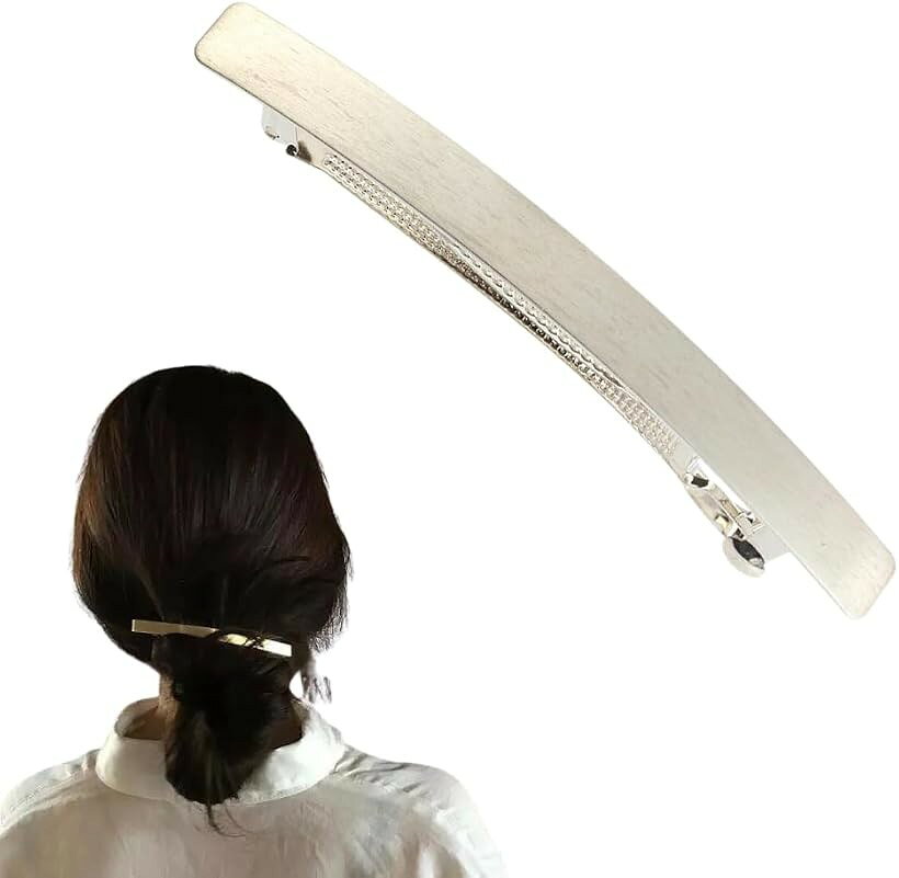 バリエーションコード : 2bugnt2py1商品コード2bugn54kj1商品名バレッタ ヘアクリップ ヘアアクセサリー セミマット レディース 細 人気 おしゃれ 大人 しっかり留まる 髪留め シンプル 細め ヘアピン ヘアバレッタ し...