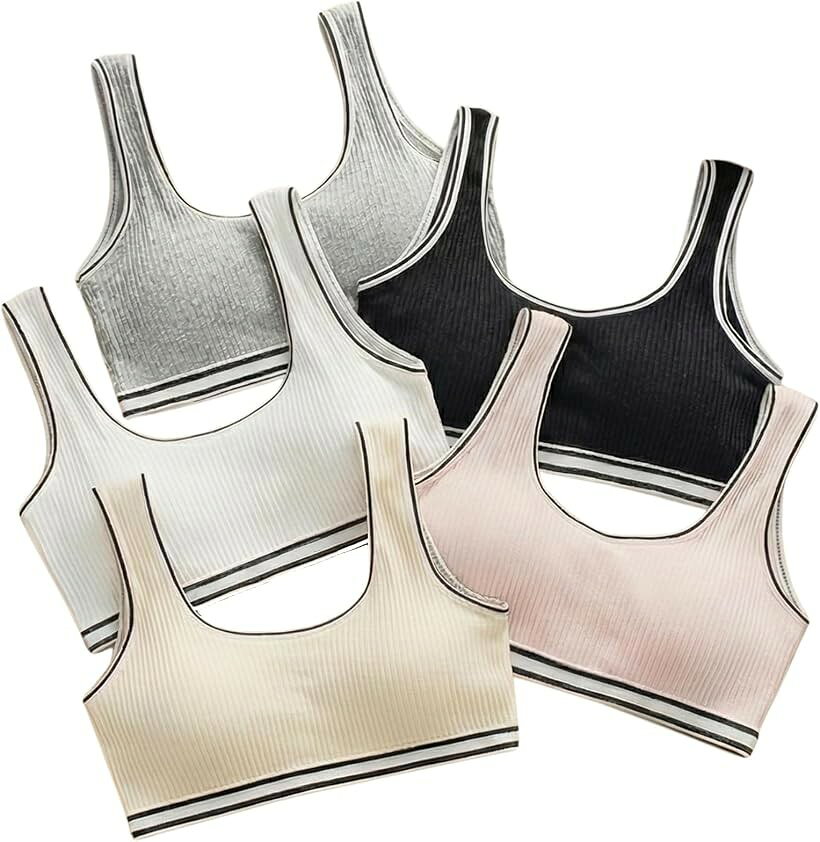 商品コード2bky3hvi2k商品名ジュニアブラ スポーツブラ 5枚セット 9～18歳 小学生 中学生 高校生 カップ付き ハーフトップ 部活 学校用ブランドPercy’s Caravanカラー5カラーサイズ等アンダーバスト約65～85cm...