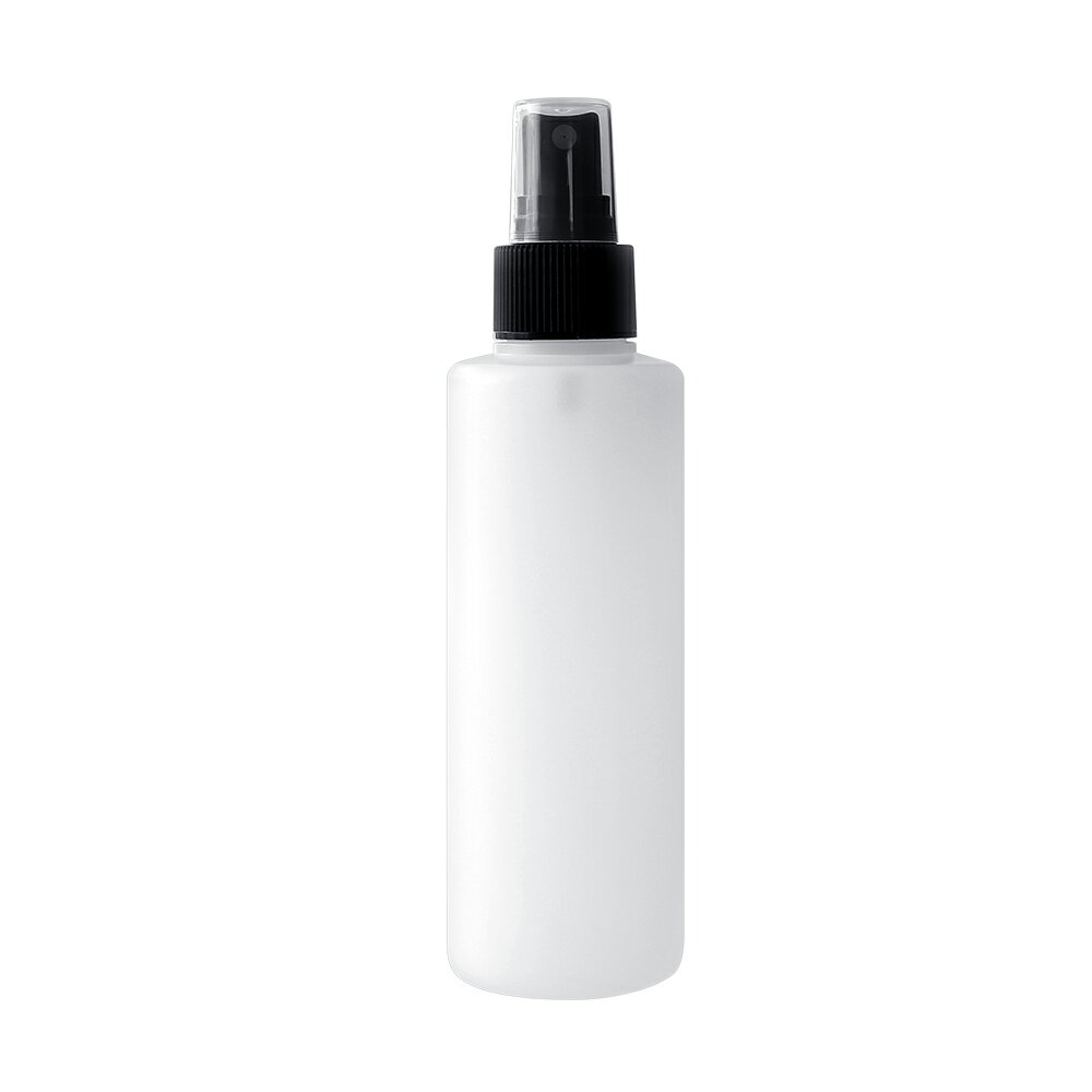 コスメ原料 - ボトルフロストプラボトル・ワンタッチキャップ[200ml]／10個シンプルで使いやすい、黒スプレー付きのフロストタイプボトルです。透明のオーバーキャップが付属しています。 手作り化粧水やヘアミスト、アロマスプレー、ルームスプ...