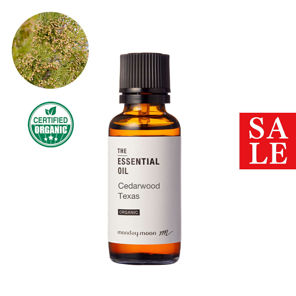 - エッセンシャルオイルシダーウッドテキサス・エッセンシャルオイル・オーガニック／30ml（有機栽培・Organic）マンデイムーンのシダーウッドテキサス・エッセンシャルオイル・オーガニックは、アメリカのジュニパー・メキシカーナ（Junip...