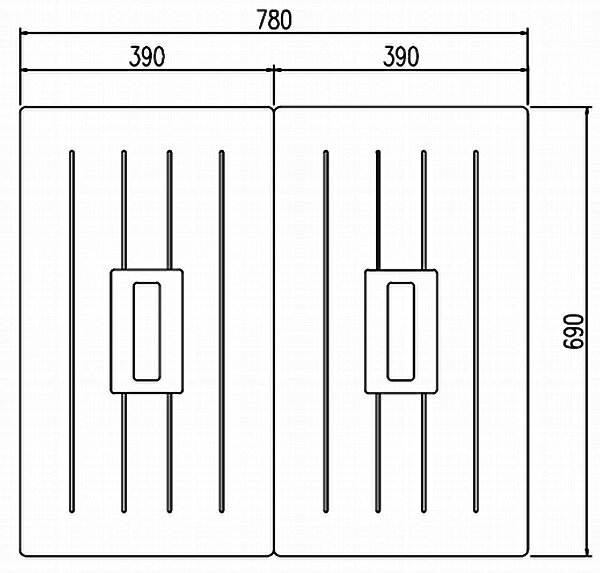 ★写真は商品の図面となっております。写真をクリックすると拡大しますので、数字が見にくい場合は写真をクリックしてください。◆対象浴槽◆ポリエックBL認定品：800サイズ寸法：692×396mm枚数：2枚重量：2.8kgカラー：アイボリー(注)...