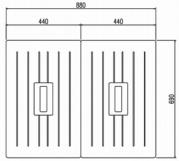 ★写真は商品の図面となっております。写真をクリックすると拡大しますので、数字が見にくい場合は写真をクリックしてください。◆対象浴槽◆ポリエックBL認定品：900サイズ寸法：690×442mm枚数：2枚重量：3.2kgカラー：アイボリー(注)...