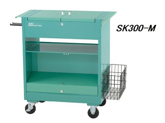 KTC ( 京都機械工具 ) ワークトラックケース　SK300-M プロの方から初心者まで ・大型車整備用に開発されたケースで収納しやすく機能的です。・上ブタは作業台としても使えるよう2mm厚鋼板を使用しています。・上段ボックスは、大型サイ...