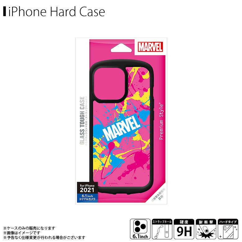 【iPhone13 Pro対応】 MARVELデザインのiPhone本体の色を生かせるクリア仕様のガラスタフケースです。 背面にシールや写真を入れて自分好みにカスタマイズすることもできます。 MIL規格（MIL-STD-810G)の2項目、...