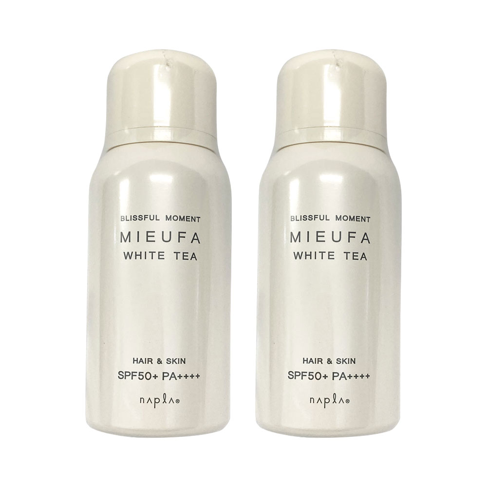 napla ミーファ フレグランスUVスプレー お得な2個セット 香りとケアにこだわったUVケアスプレー「MIEUFA」。 気になる日々の紫外線から髪を守る「香る」UVケア。 ヘアフレグランスとしても楽しめるマルチなアイテム。 SPF50+...