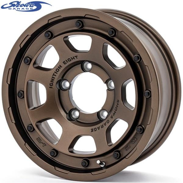 showaGARAGE 【ショウワガレージ】 IGNITION EIGHT （イグニッション エイト） 16x6.0 ±0 5H/139.7 マットブロンズ（W00236） x4本　 主な適合車種 ジムニーシエラ JB74W/JB43W ジ...