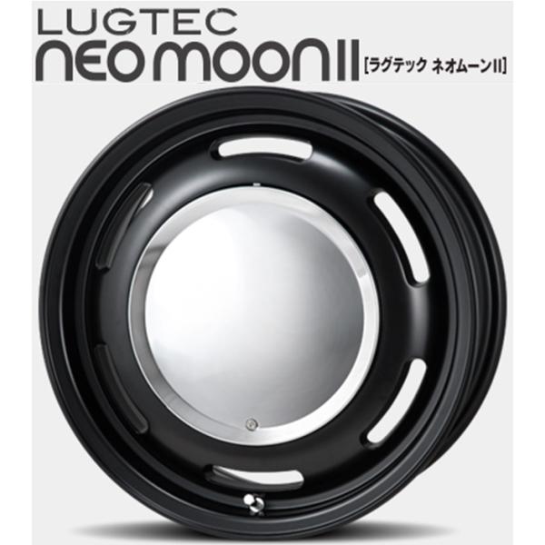 【ラグテック】ネオムーン2 15x6.0 ＋33 6H/139 マットブラック（MB)x4本セット