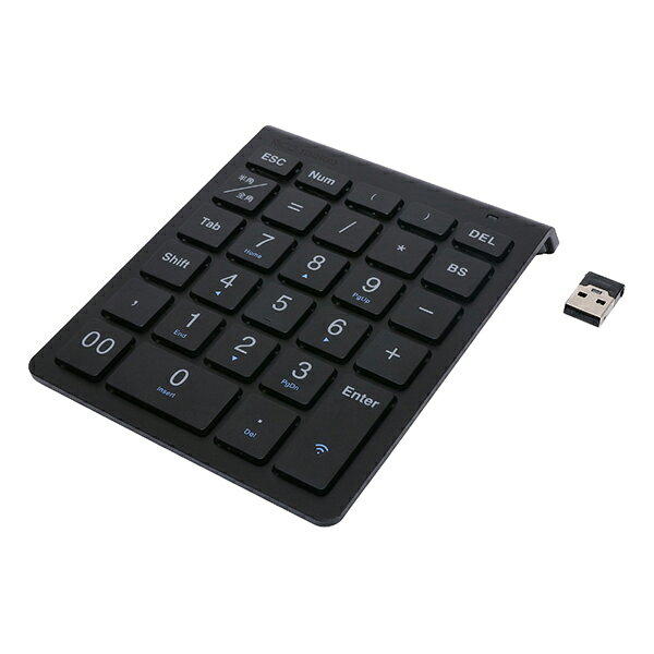 【商品について】 表計算ソフトに強いオリジナル配列大きく見やすい数字フォント「2.4GHzワイヤレステンキー」■1列多い28キー採用の表計算ソフトで使いやすいテンキーノートPCと同じパンタグラフ方式を採用したワイヤレステンキーです。一般的な...