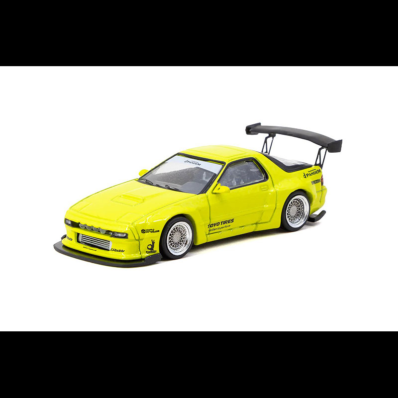 TARMAC WORKS(ターマックワークス) PANDEM RX-7(FC3S)(1/64) T64R-066-YL “RX-7（FC3S）のパンデム仕様” 初代では弱点とされていた足回りを改良し、エンジンも13Bインタークーラーターボへ...