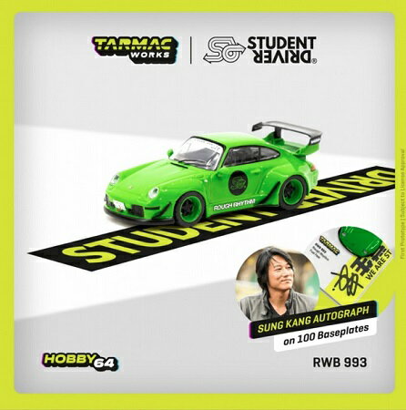 ターマックワークス製　1/64RWB 993 Rough Rhythm Fuel Fest Student Driverターマックワークス製　T64G-017-SD T64G-017-SD FUELFESTジャパンで映画俳優サン・カン氏が乗...