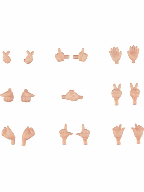 「ねんどろいどどーる」と「ねんどろいど」に使用できる手首パーツの第2弾！ 「ねんどろいどどーる」と「ねんどろいど」をもっと楽しくする「手首パーツセット」の第2弾が登場です。お手持ちのねんどろいどどーると、ねんどろいどで使用できます。「指ハー...