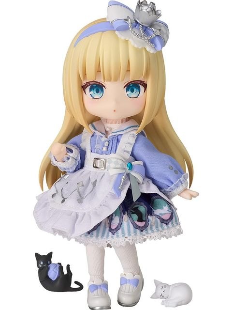 イラストレーター藤ちょこ氏原案の、「鏡の国：アリス」がねんどろいどどーる化！ねんどろいどどーるは、頭部サイズはねんどろいど、体のサイズは布のお洋服も着せやすい大きさの、豊富な可動が楽しめる動かして楽しい手のひらサイズのアクションフィギュアで...