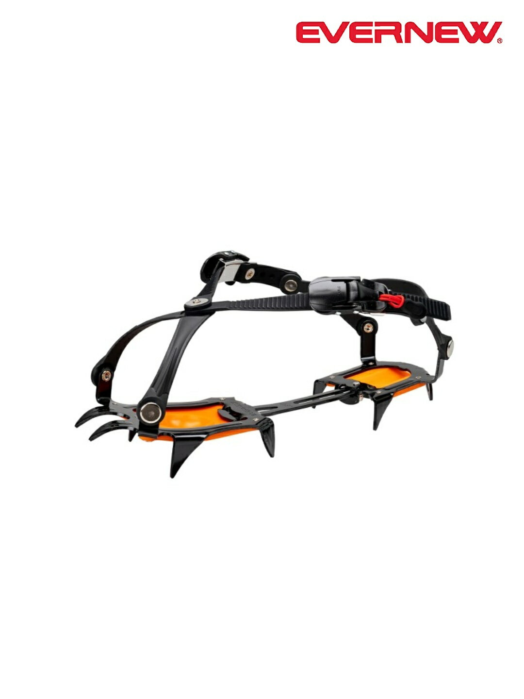 エバニュー 10本爪アイゼン ■メーカー説明文引用 柔らかい靴にも装着が可能な雪山トレッキング用アイゼン 左右のバックルで締める「Vクロスバンド・2バックルシステム」が着脱をスムーズにする 前後のスタビライザーがしっかりと靴を固定しワンタッ...