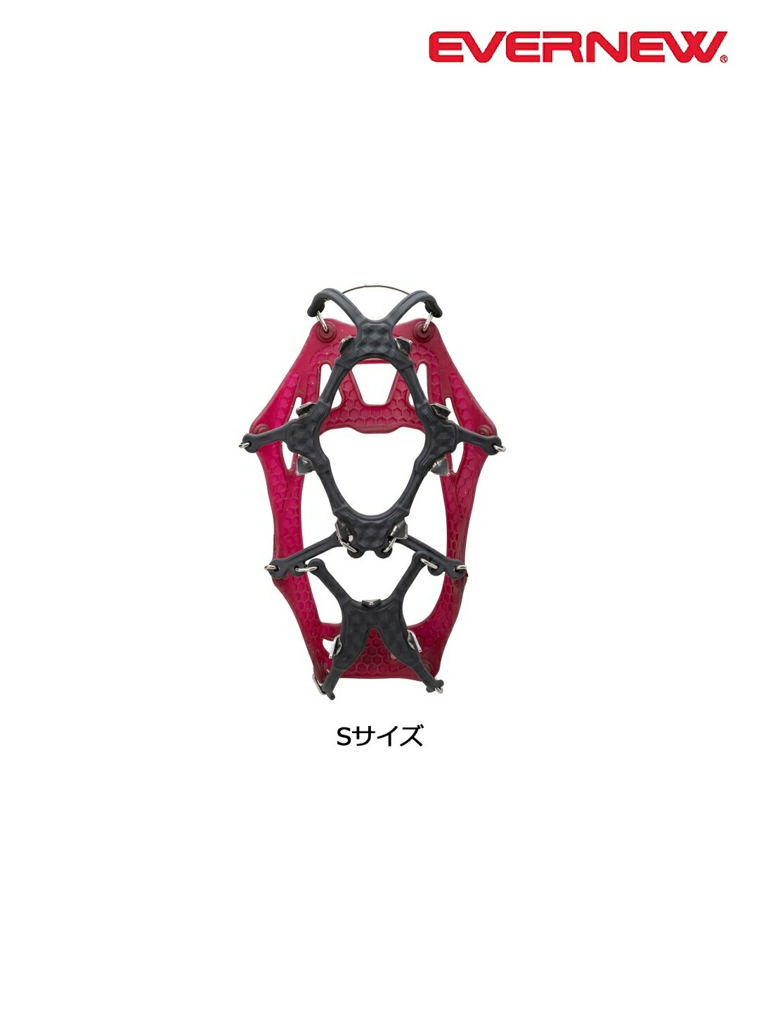 エバニュー Q.E.L. クリート ■メーカー説明文引用 ※サイズによってカラーが異なります。 Q.E.L. Cleatは、従来のチェーンアイゼンの課題を解決した革新的な軽アイゼンです。 金属部品の多くをウレタンに置き換え、約10mmのSU...