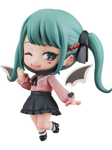 DECO*27氏による楽曲『ヴァンパイア』MV内に登場する「初音ミク」がねんどろいどで再登場！小悪魔的に可愛いミクさんを是非お手元にお迎えください。 ・表情パーツ：「ウィンク顔」「ぺろり顔」「ムリ！顔」 ・オプションパーツ：「顎マスク」「マ...