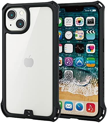 エレコム iPhone 13/ハイブリッドケース/ZEROSHOCK/フレームカラー/ブラック＜店内2点以上お買上げでさらに200円引クーポン進呈＞ エレコム iPhone 13/ハイブリッドケース/ZEROSHOCK/フレームカラー/ブラ...
