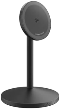 ピタッと充電、絡まずスッキリ：マグネット式ワイヤレス充電対応のスタンド型ワイヤレス充電器。2対応のiPhoneに従来のAnker MagGoシリーズの2倍の最大15W出力でワイヤレス充電が可能です。360°回転可能な充電パッド：スマホ充電用...