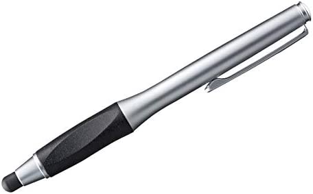 ＜店内2点以上お買上げでさらに200円引クーポン進呈＞ 長さ:128mm(先端ゴム含む)直径:12mm(突起部除く)ゴム部分直径:6mm色:シルバー交換用先端ゴム:5個入り対応機種:静電容量方式、感圧式、光学式タッチパネルを持つ機種。