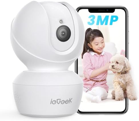 ieGeek 300万画素 1/2.9カラーCMOSセンサーと 3.6mmレンズを搭載します。暗号化技術を採用して、監視カメラとして安心して利用することができます。340°パンと115°チルト式、真後ろ以外はすべて見ることができます。室内や...