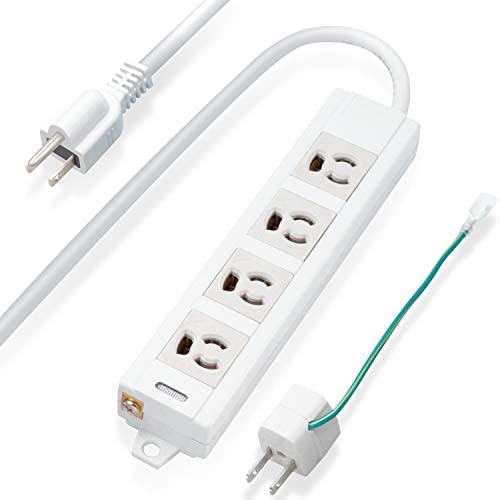 エレコム 電源タップ マグネット付 抜け止めコンセント 壁取付用固定フック付 3P-2P変換アダプタ付 4個口 10m＜店内2点以上お買上げでさらに200円引クーポン進呈＞ エレコム 電源タップ マグネット付 抜け止めコンセント 壁取付用固...