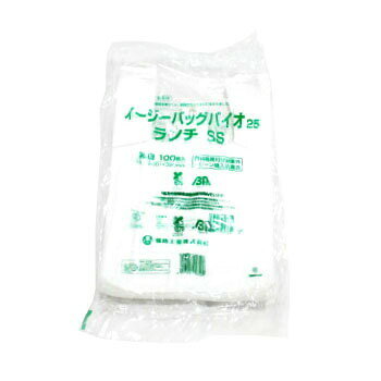 幅255mm×マチ135mm×高さ480mmです。　お店やイベントにいかが福助工業 バイオマス レジ袋 イージーバック バイオランチ SS 100入 乳白 業務用 有料義務付け対象外 グリーン購入法適合のバイオマスレジ袋です。 サイズは34...