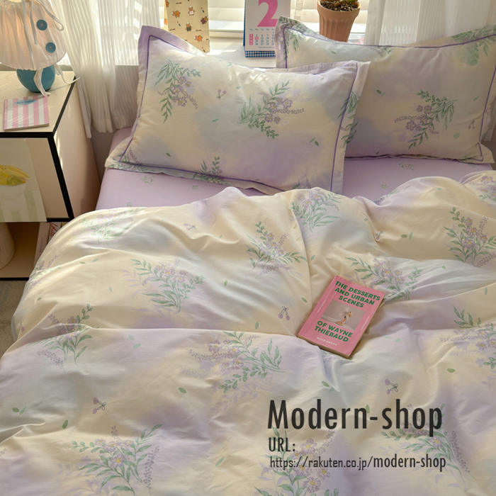 商品詳細 特徴 ラベンダーの花柄がとっても可愛い寝具カバーセットです。シングルサイズの掛け布団カバー、枕カバー、ベッドスカートが揃った3点セットで、お部屋を一気におしゃれに変身させます。綿100%素材なので、肌触りが良く、オールシーズン快適...